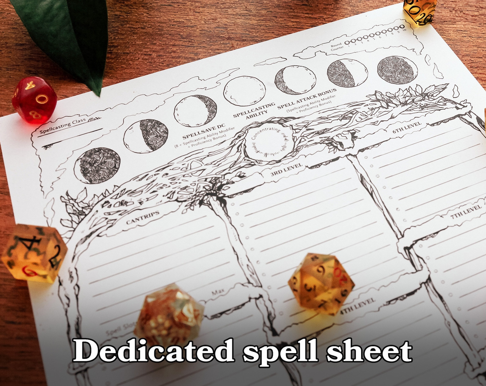 Dnd Character Sheet: Primal Roots. Hand-illustrated Nature-inspired 5th ...