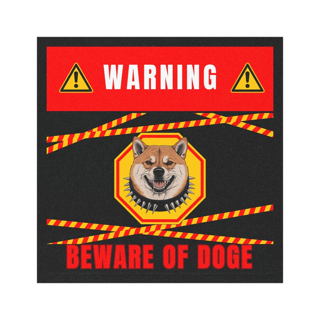 Beware of Doge Car Magnets, Funny Car Décor, Shiba Inu Warning Magnet ...