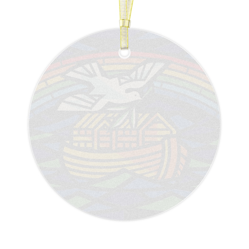 Noah's Ark Rainbow Peace Dove Glass Ornament Bright - Etsy