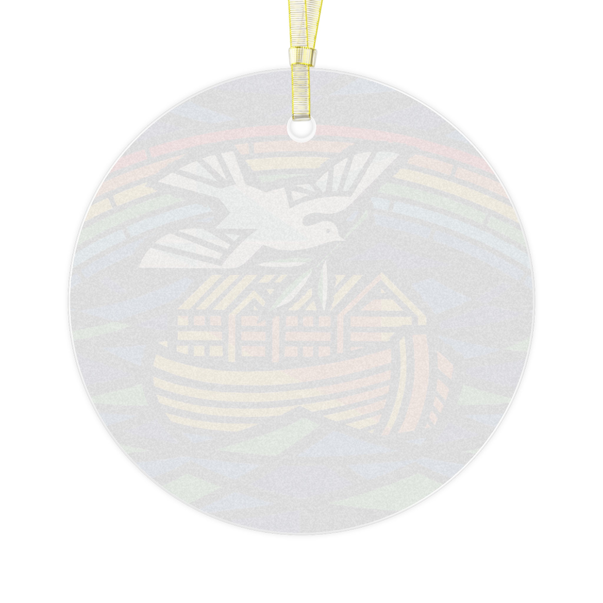 Noah's Ark Rainbow Peace Dove Glass Ornament Bright - Etsy