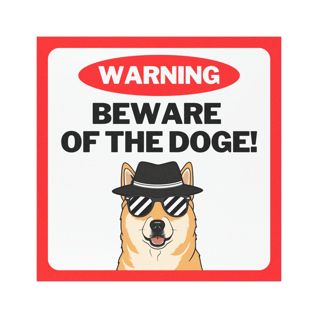 Beware of the Doge Car Magnet, Funny Car Accessories, Dog Lover Gift ...