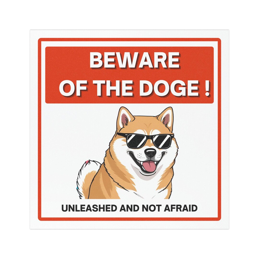 Beware of the Doge Car Magnet, Funny Car Accessories, Dog Lover Gift ...