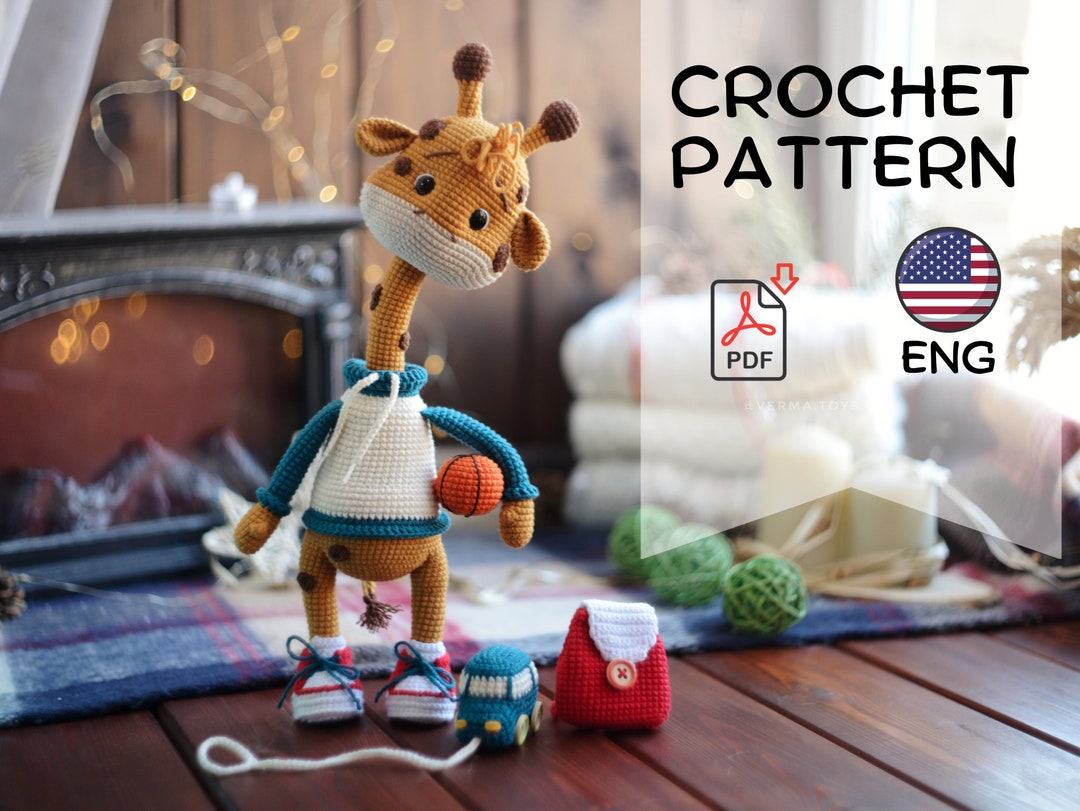 Crochet Pattern Cute Giraffe Melvin Doll PDF - Etsy