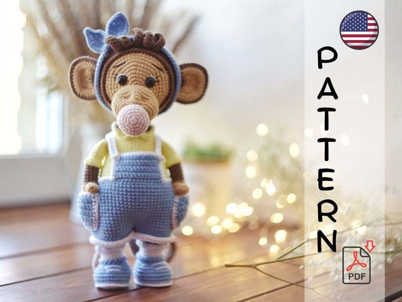Crochet Pattern Monkey Molly Amigurumi PDF - Etsy