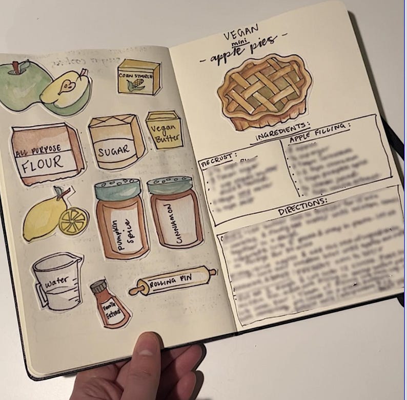 Handmade, Customized Recipe Book - Etsy