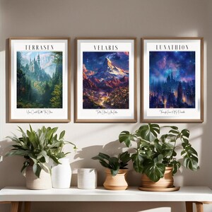 Maasverse World Prints: Velaris, Terrasen, Lunathion Art (digital ...