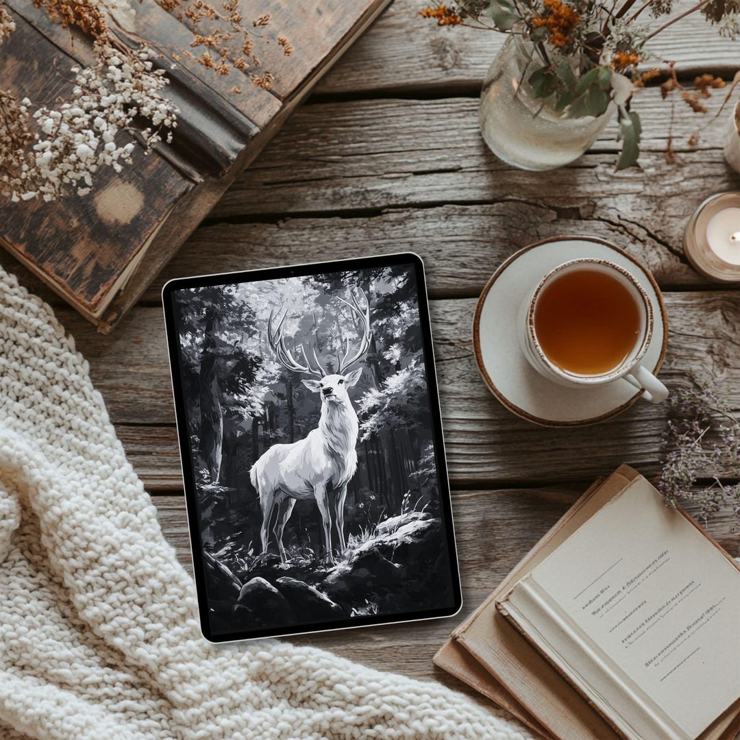 Throne of Glass Kindle Screensaver: Terresen Deer Art (digital Download ...