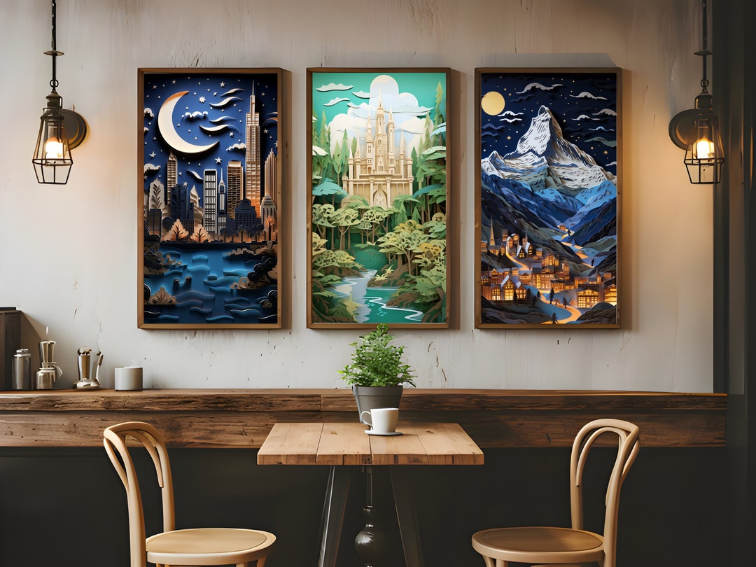 Maasverse World Art Prints: Velaris, Terrasen, Lunathion (digital ...
