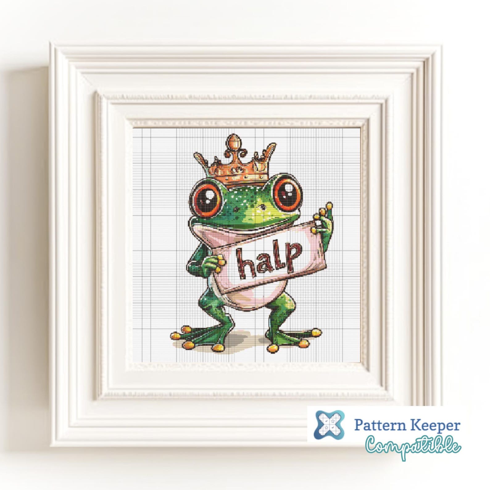 Kingsley Frog Prince Cross Stitch Pattern: Bookish Villain Design (PDF ...