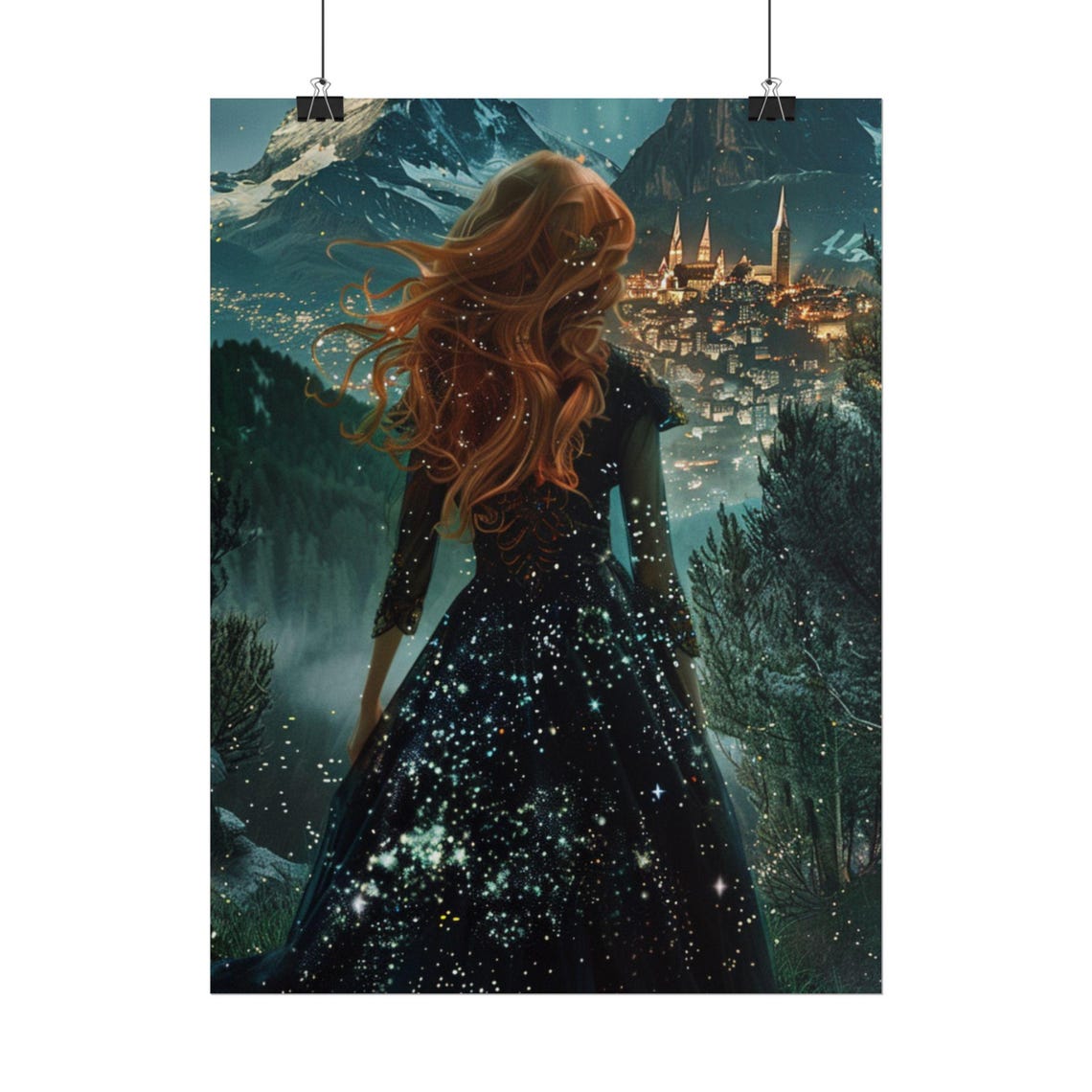 Feyre Archeron Fanart Print, ACOTAR Poster, High Lady of the Night ...