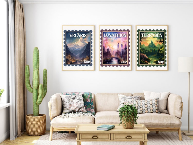 Velaris, Terrasen, & Lunathion Maasverse Digital Wall Art Prints, Wall ...