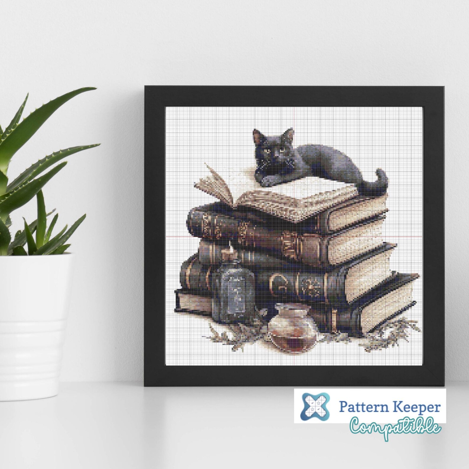 Cats and Books Cross Stitch Pattern: Book Lover's Digital Download ...