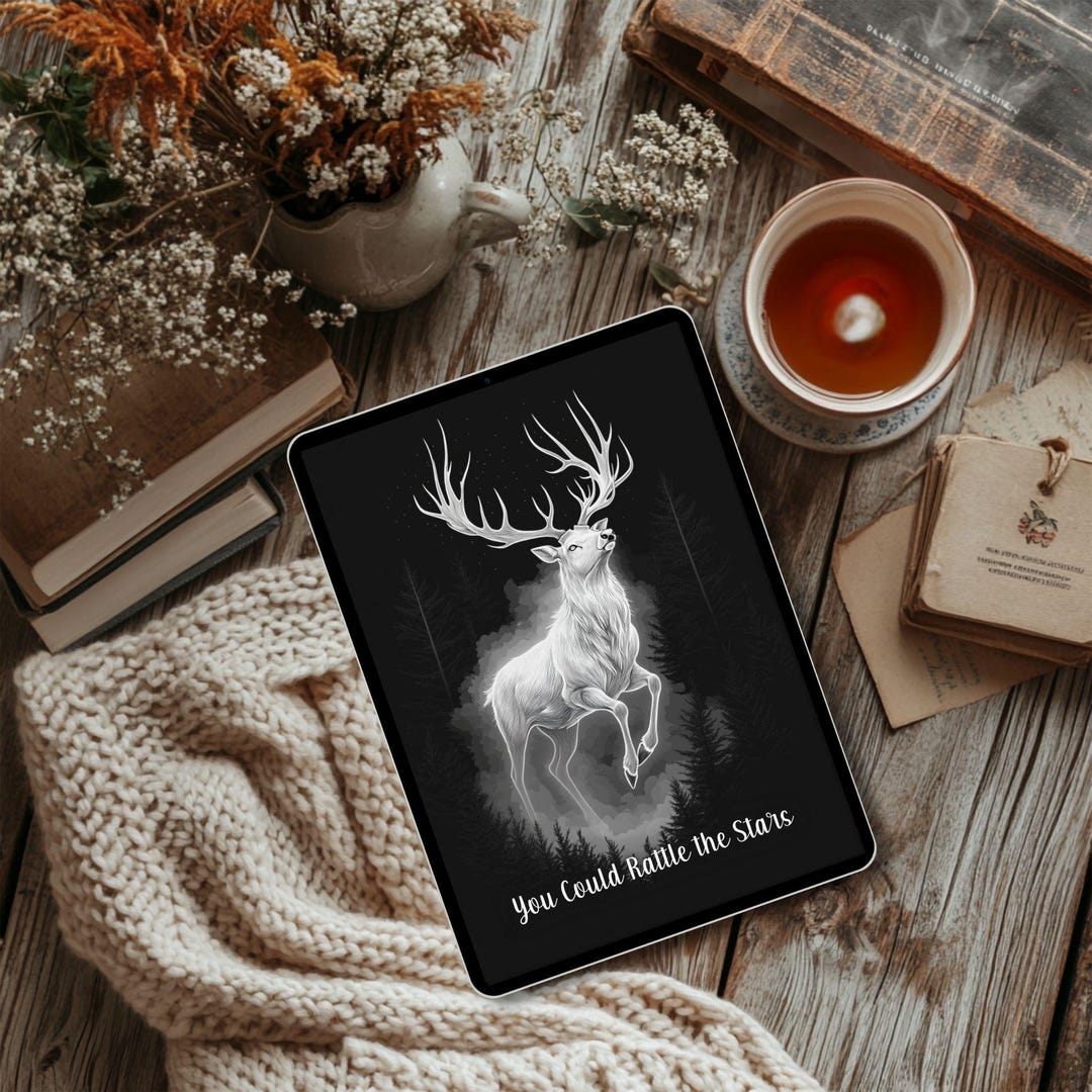 Throne of Glass Kindle Screensaver: Terresen Deer Art (digital Download ...