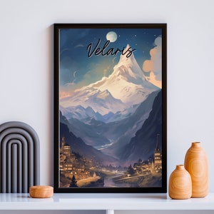 Maasverse World Art Prints: Velaris, Terrasen, Lunathion (digital ...