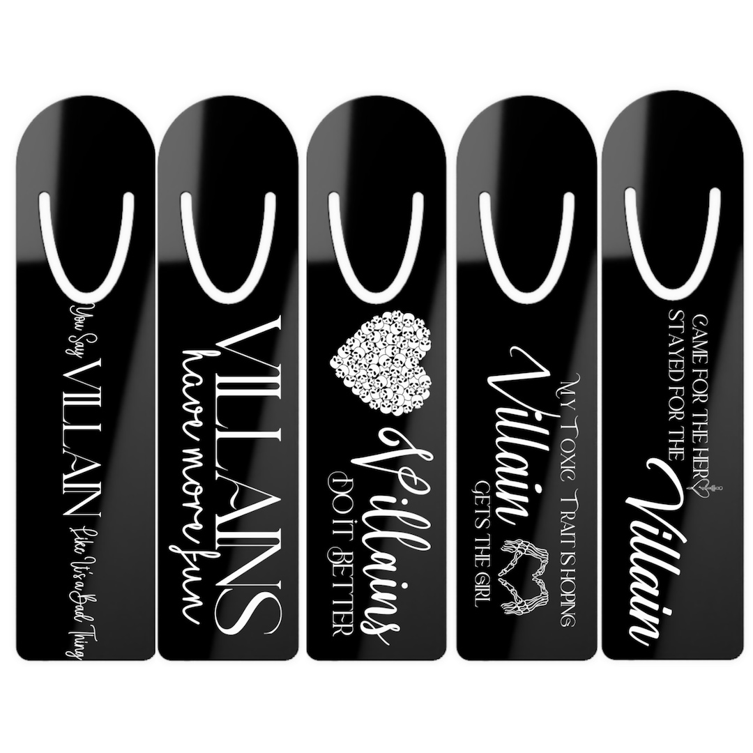 Villain Bookmarks, Multiple Options, Dark Romance Lover, Reader Gifts ...