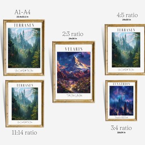 Maasverse World Prints: Velaris, Terrasen, Lunathion Art (digital ...