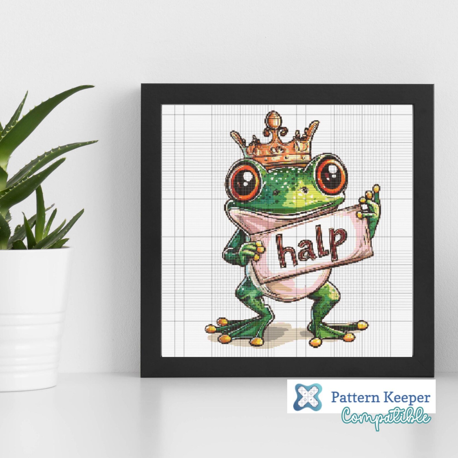 Kingsley Frog Prince Cross Stitch Pattern: Bookish Villain Design (PDF ...
