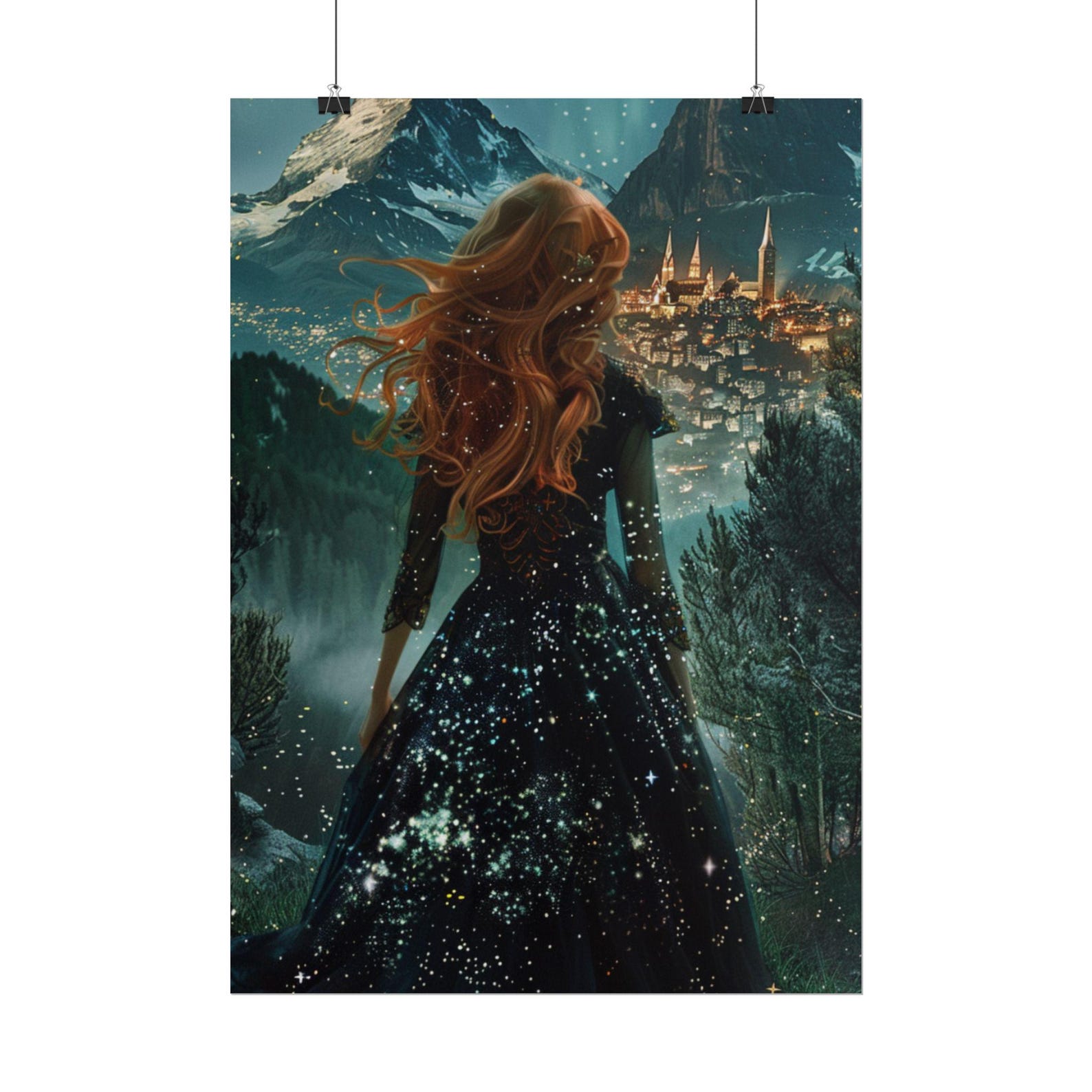 Feyre Archeron Fanart Print, ACOTAR Poster, High Lady of the Night ...