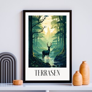 Maasverse Cityscape Art Prints: Velaris, Terrasen, Lunathion (digital ...