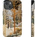 Faux Quilted Winter Landscape Phone Case, Winter Snow Scene, Xmas ...