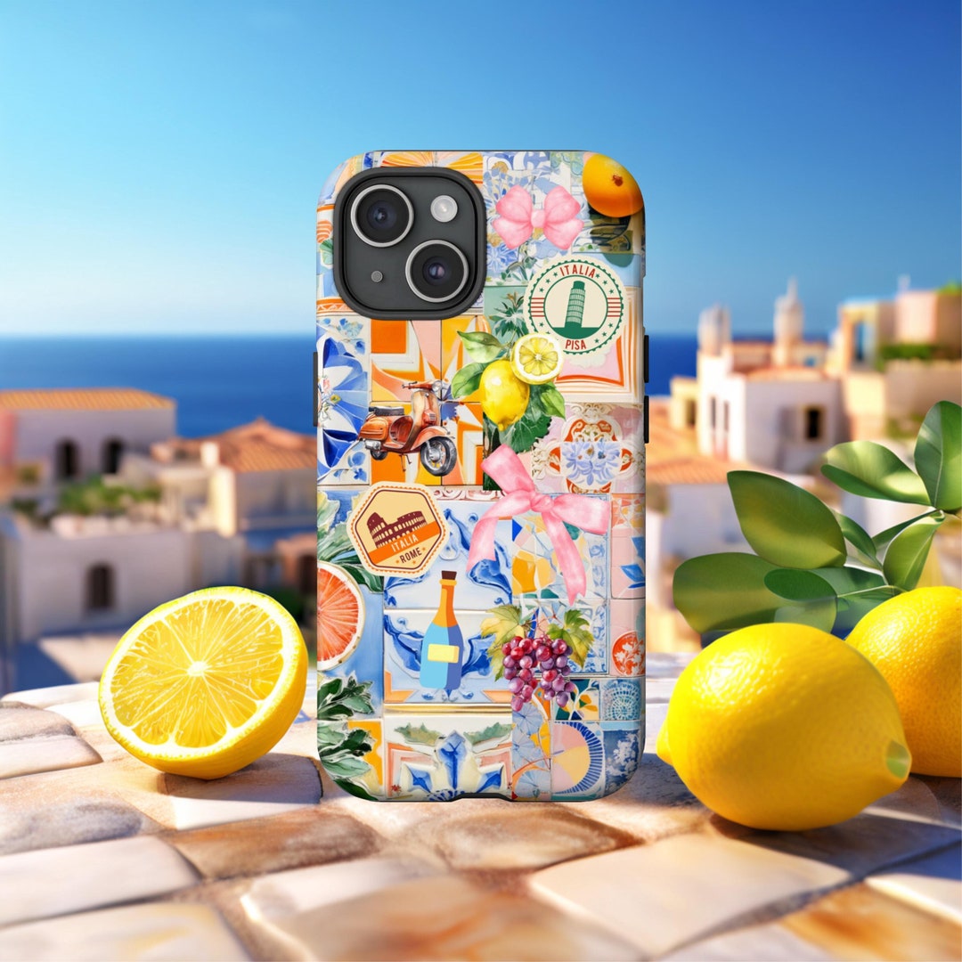 Coquette Italian Summer Collage Phone Case, Preppy Coastal European ...