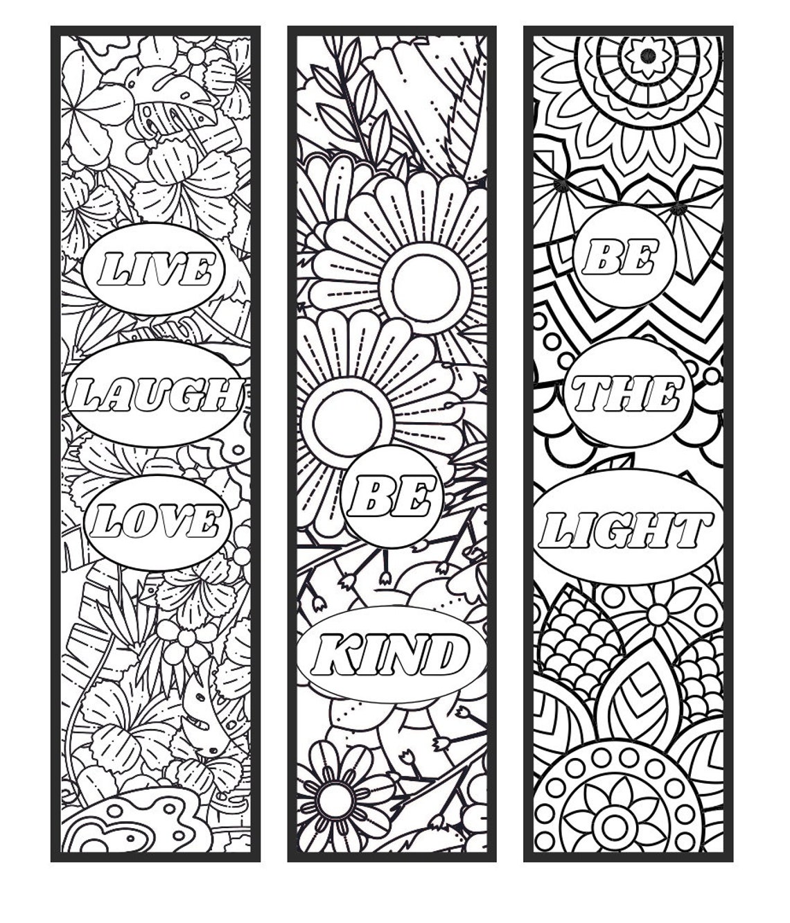 Coloring Bookmarks Variety Pack - Instant Download - Coloring for ...