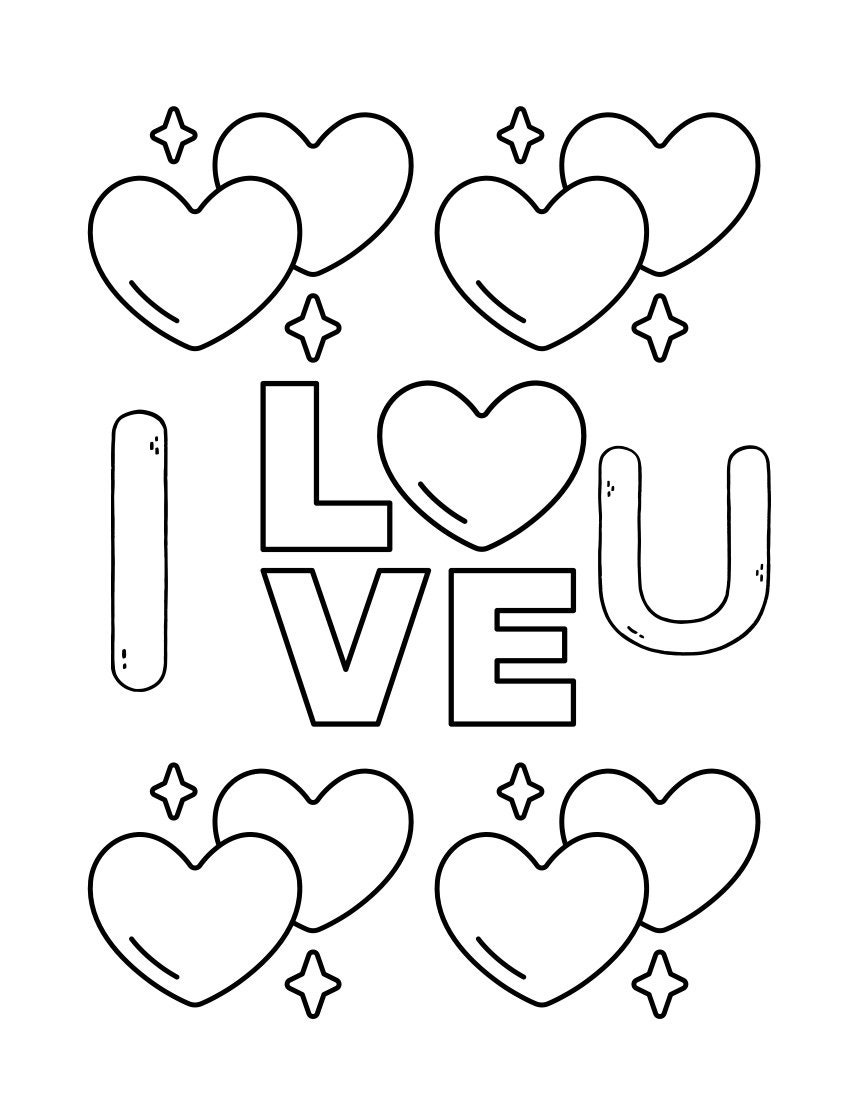 Love-themed Coloring Pages Instant Download - Etsy