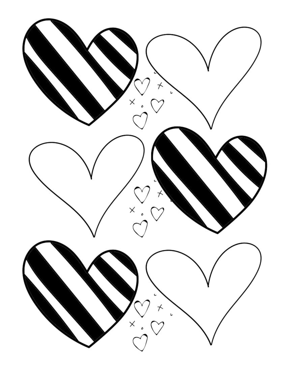 Love-themed Coloring Pages Instant Download - Etsy