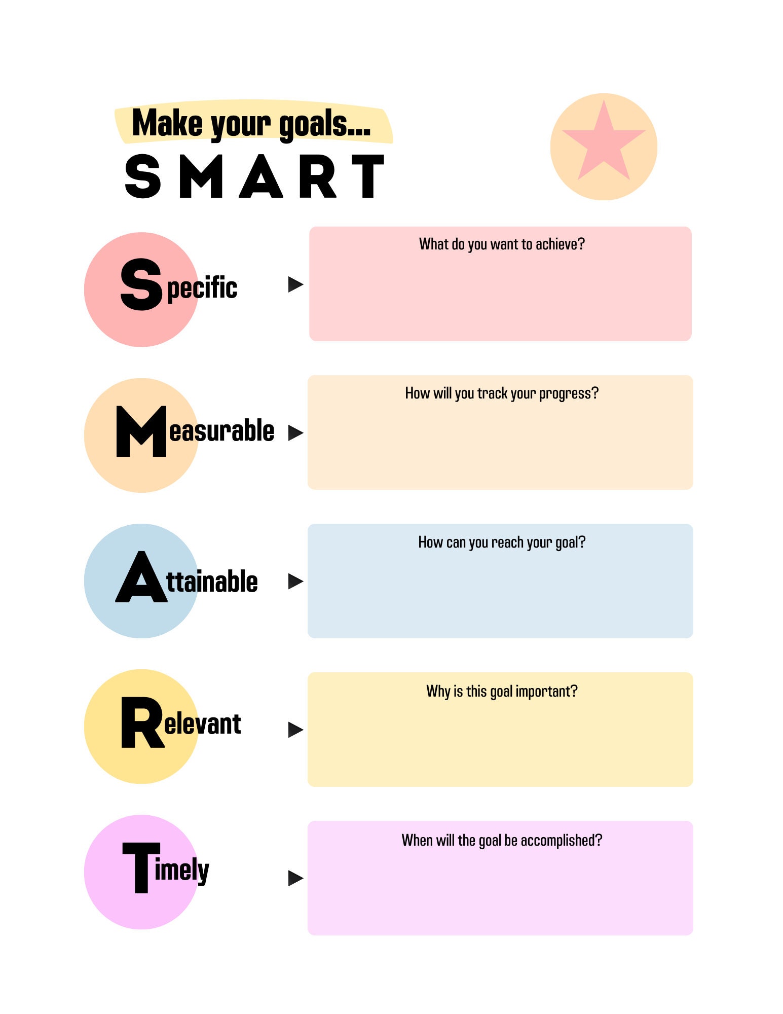 Smart Goals Planner Pages - 2 Designs PDF Files- Achieve Your Goals ...