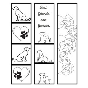 I Love DOGS: Coloring Bookmarks • Instant Download • Woof • Parents ...
