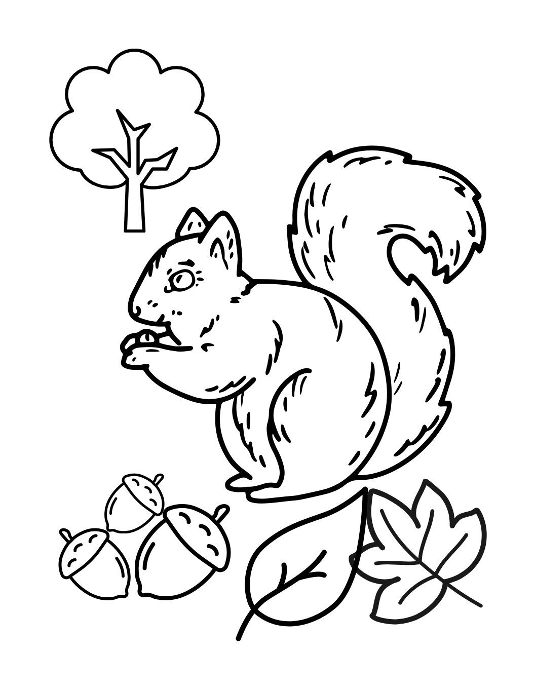 Autumn Coloring Pages Instant Download Ten Fall Themed - Etsy