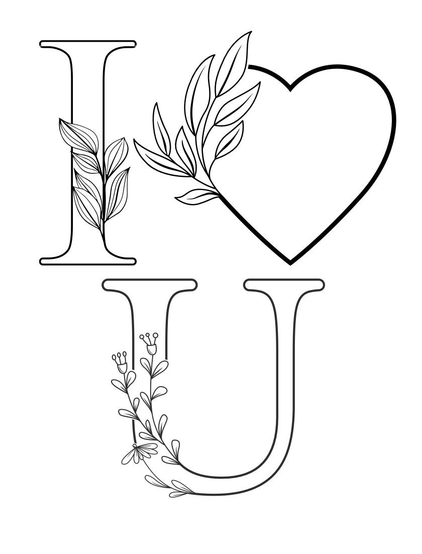 Love-themed Coloring Pages Instant Download - Etsy