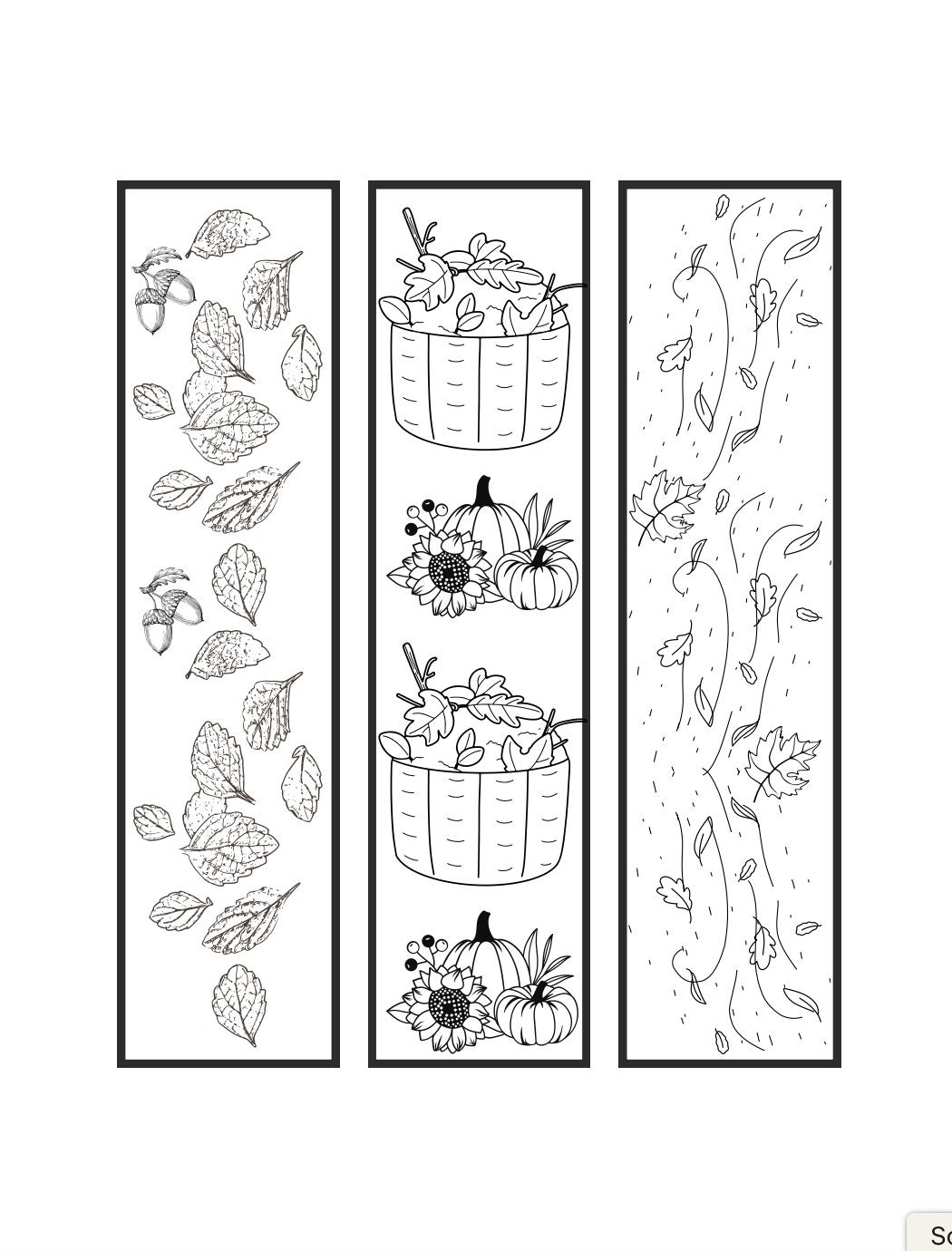 Fall Coloring Bookmarks Instant Download Celebrate Autumn Moms, Dads ...
