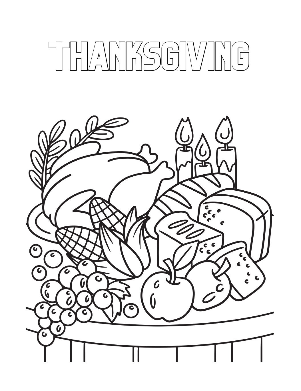 Autumn Coloring Pages Instant Download Ten Fall Themed - Etsy