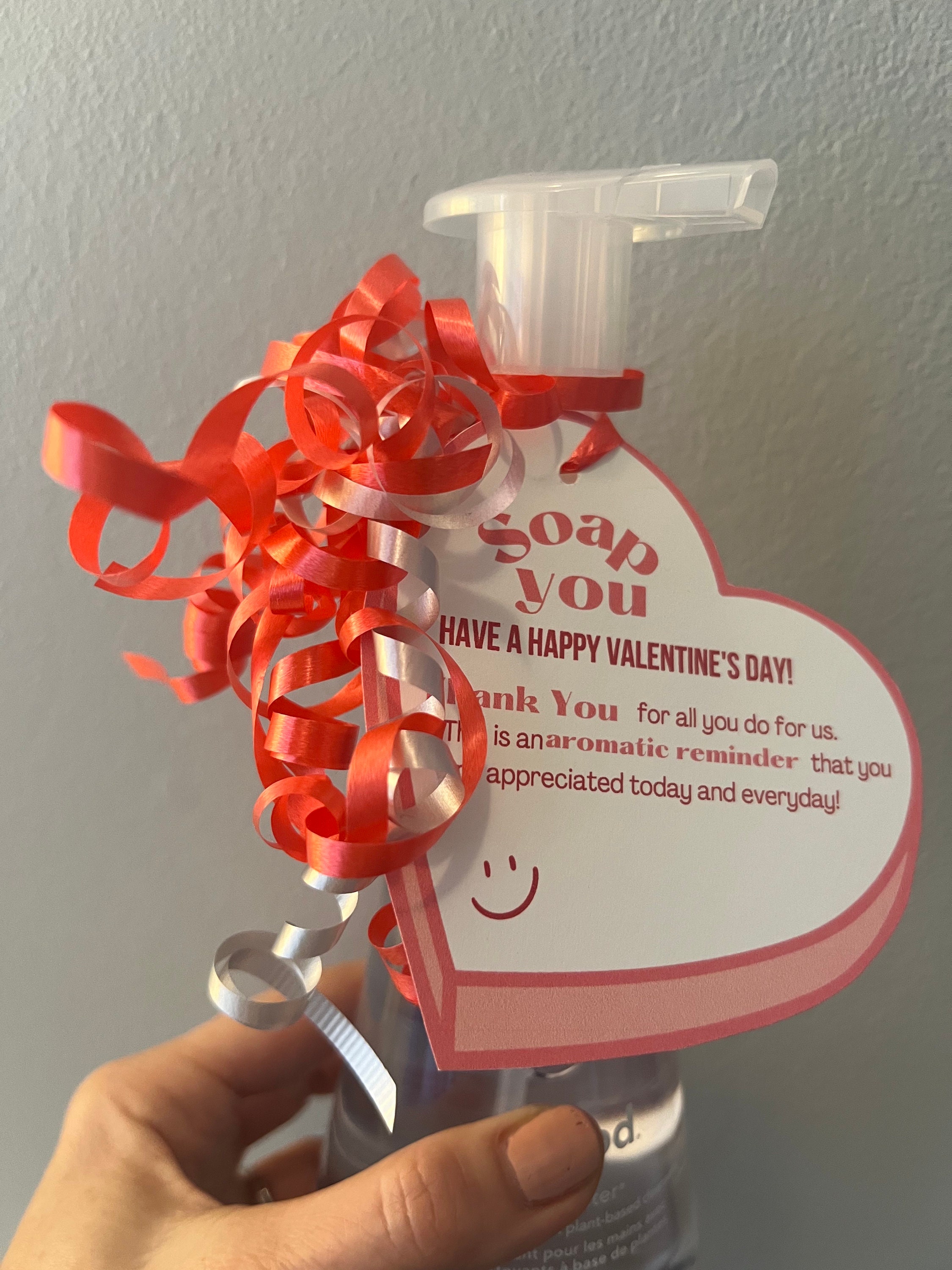 Valentine's Day Gift Tag, Soap Gift Tag, Valentine's Gift Tag for ...