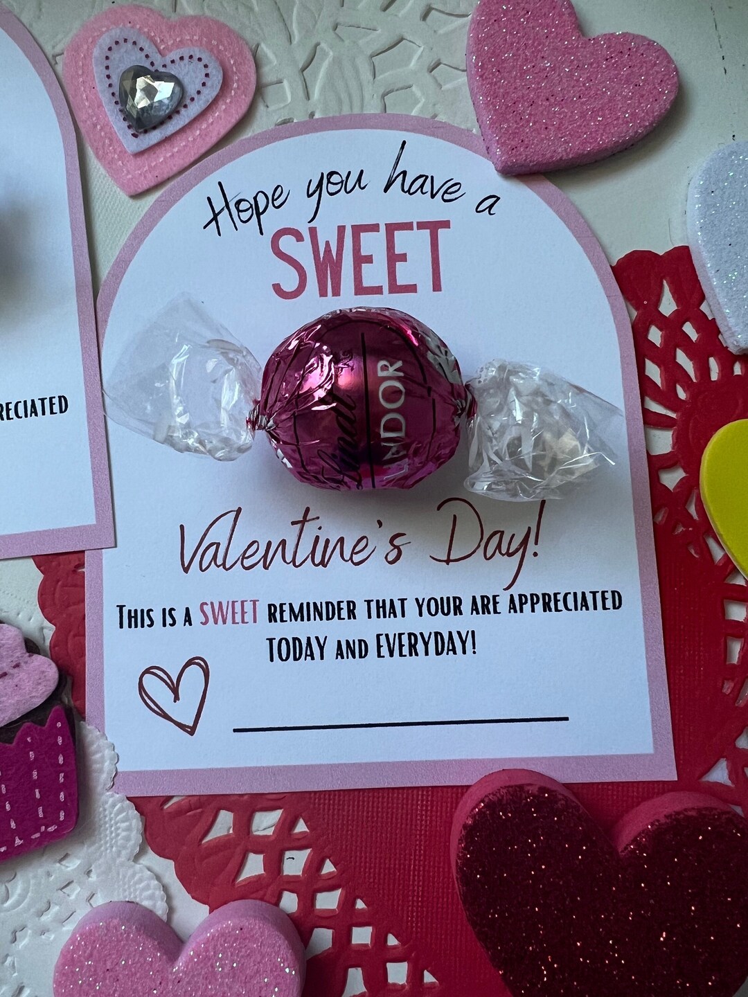 Valentine's Day Sweet Treat Tag for Teachers, Neighbors, Friends, Co ...
