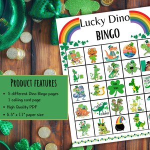 Dino Bingo, St. Patrick's Day Bingo, Bingo - Etsy
