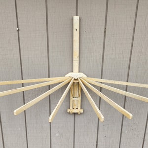 Large Antique Hanging, Wall Mounted Wood Drying Rack, Primitive Kitchen ...