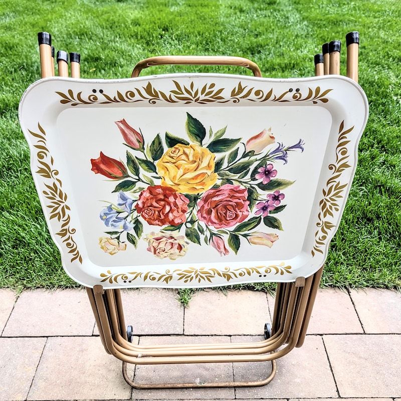Vintage Mcm Tv Tray Table - Etsy