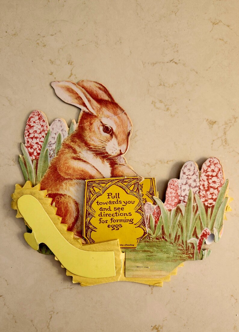 Vintage or Antique Honeycomb Tissue Paper Easter Basket With Eggs ...