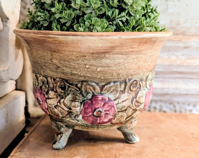 Antique Weller Planter I Footed Flower Pot I Art Deco Flemish Pottery I ...