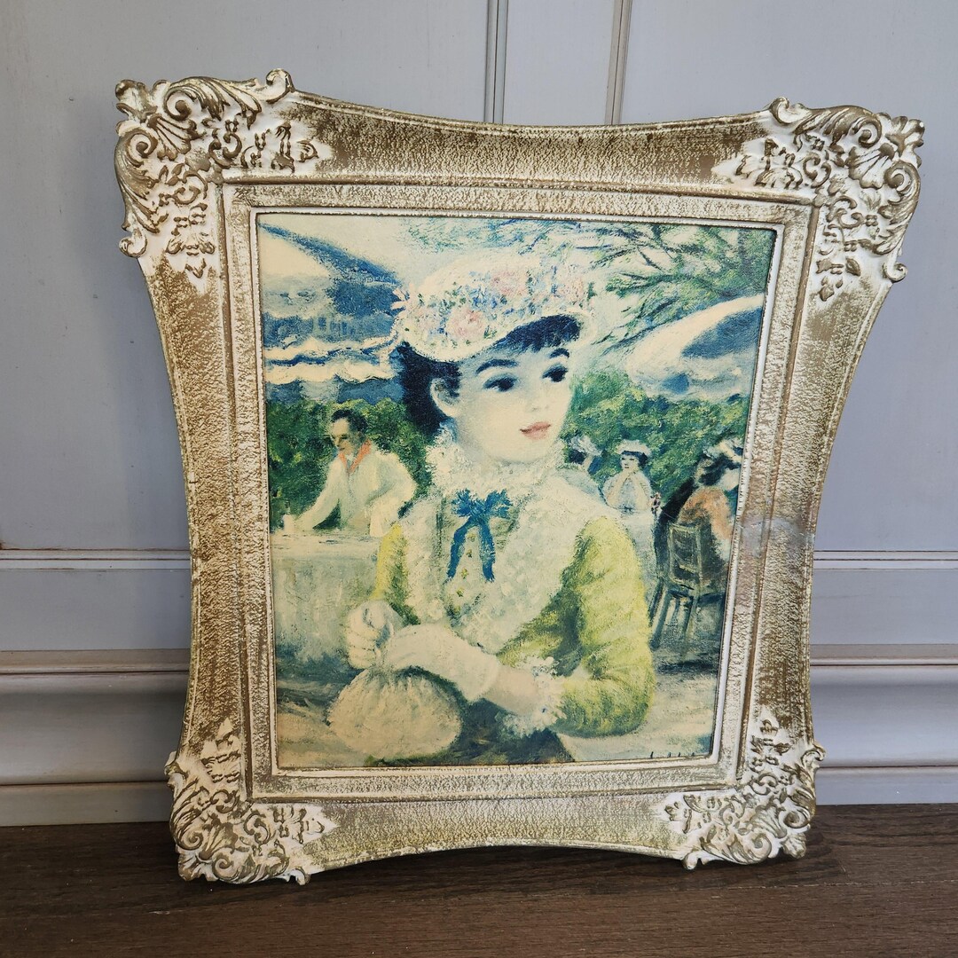 Vintage John Strevens Print, Edwardian Woman in Paris, MCM Framed Art ...