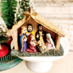 Vintage Nativity I Christmas Nativity I Table Top Nativity I Tiny ...
