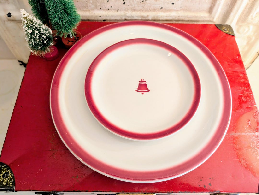 Ironstone Christmas Plates I Restaurant Ware Bell Plates I Dinner and ...