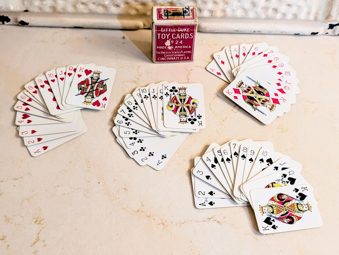 Antique Tiny Playing Cards I Little Duke Toy Cards Complete Set I ...