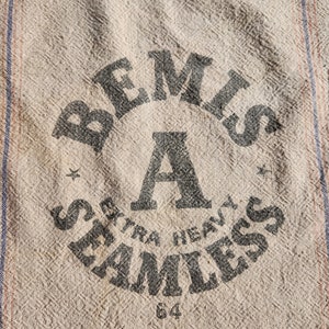 Antique Grain Sack I Bemis Feed Bag I Soft Thick Cotton I 18.5 X 41.5 ...