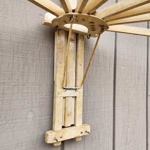 Large Antique Hanging, Wall Mounted Wood Drying Rack, Primitive Kitchen ...