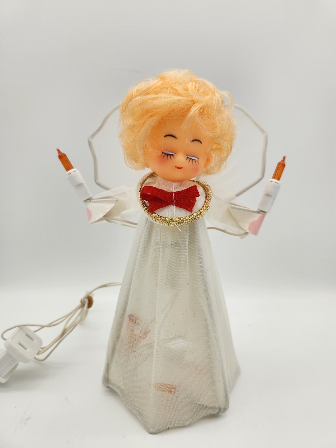 Vintage Angel Tree Topper MCM Christmas Lighted Tree Topper - Etsy