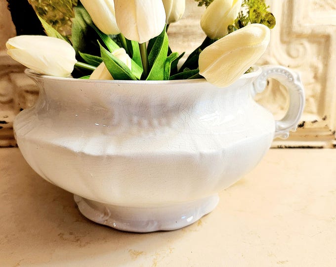 1894 Antique Ironstone Chamber Pot I East Liverpool I Beautiful Crazing ...