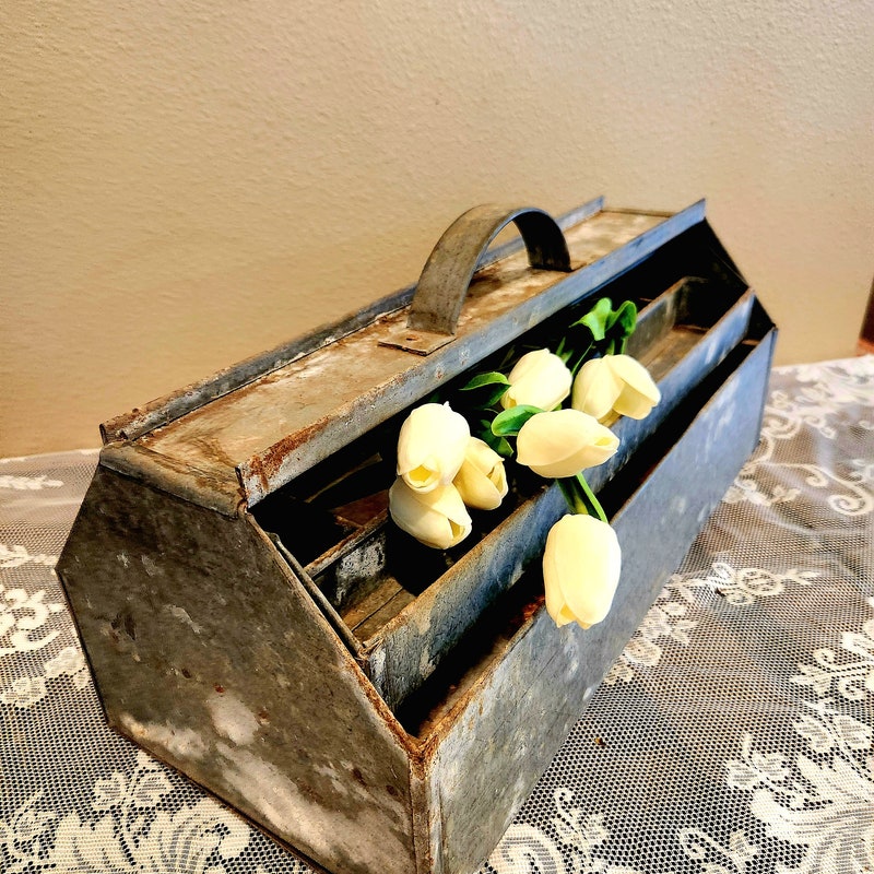 Galvanized Tool Box - Etsy